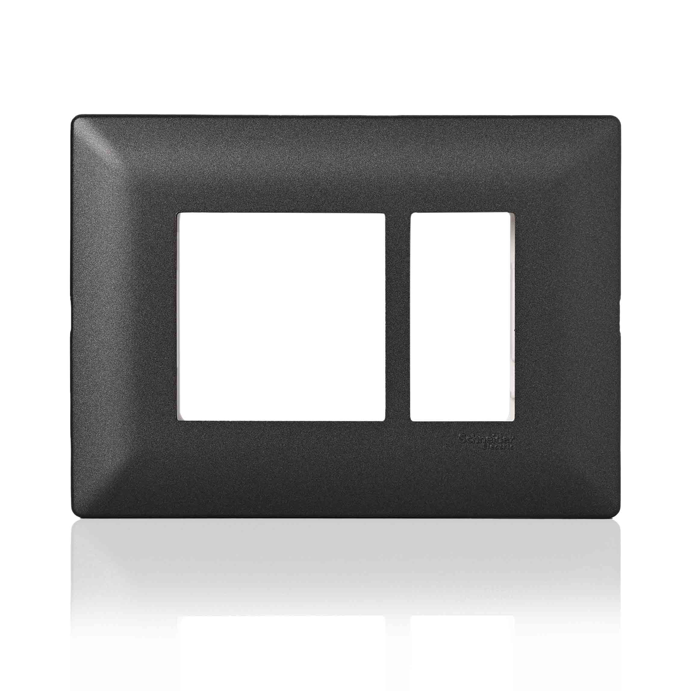 Buy Schneider Livia 3 Module Cover Frame Plate | Pristine Grey Finish ...