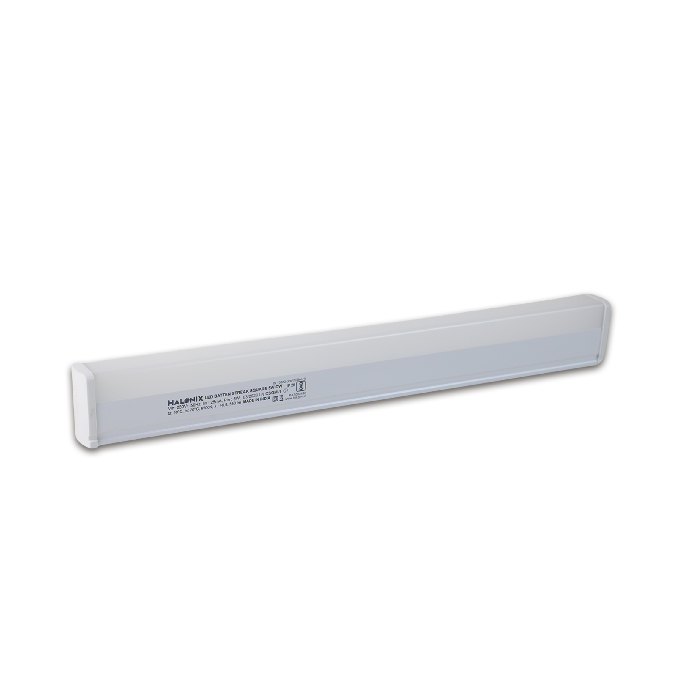 Buy Halonix Streak Square LED Batten | 5W | Cool White | 6500K Colour ...