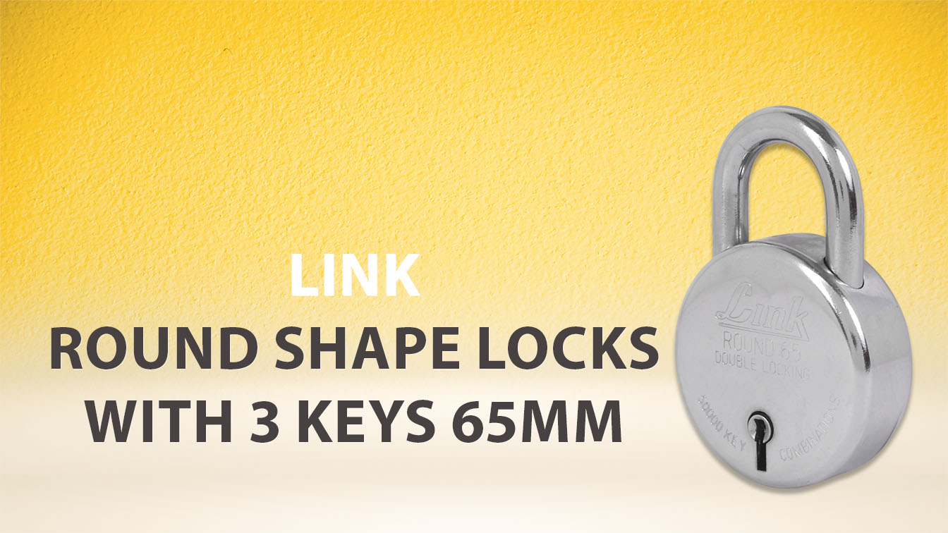 Buy LINK LOCKS PED WITH 3 KEYS NEW ROUND 65MM Online at the Best Price Hippo Homes